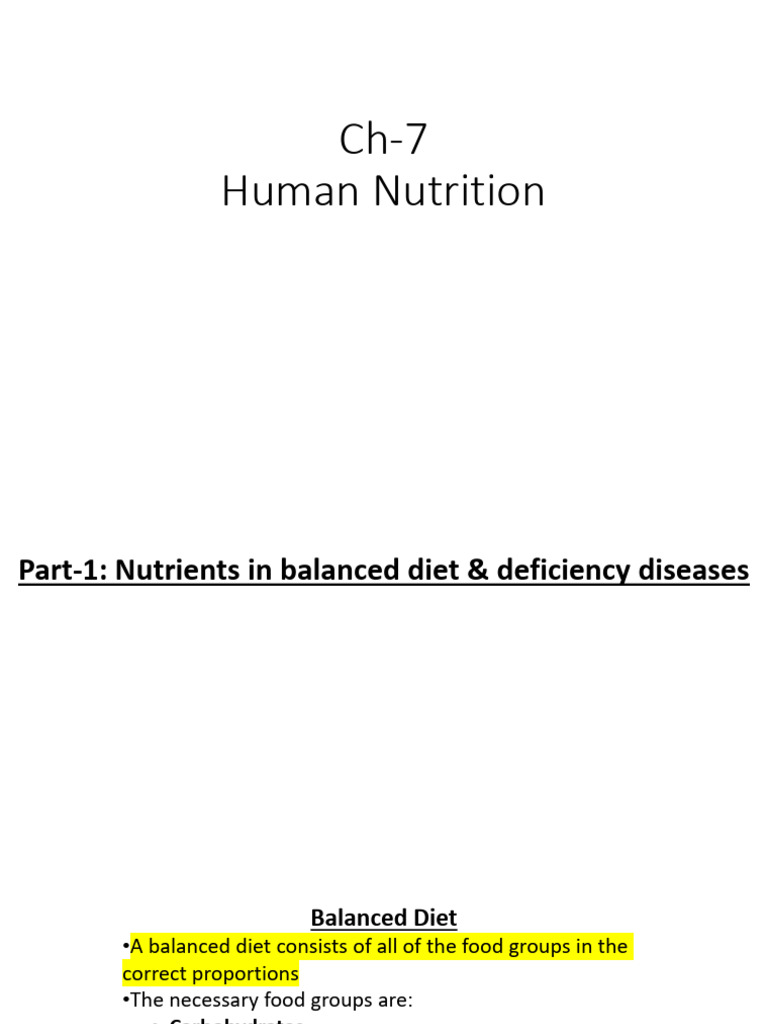 Ch-7 Human Nutrition | PDF | Digestion | Small Intestine