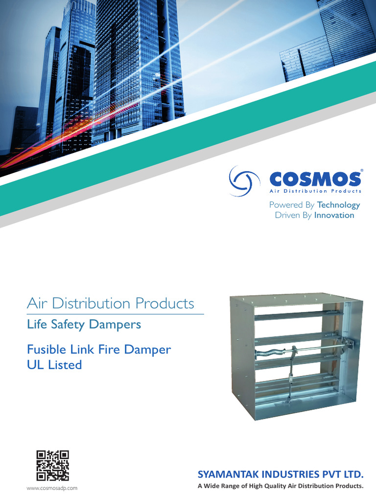 Cosmos Hvac Adp LSD 02 Fusible Link Damper Ul Listed CD | PDF | Duct (Flow) | Fuse (Electrical)