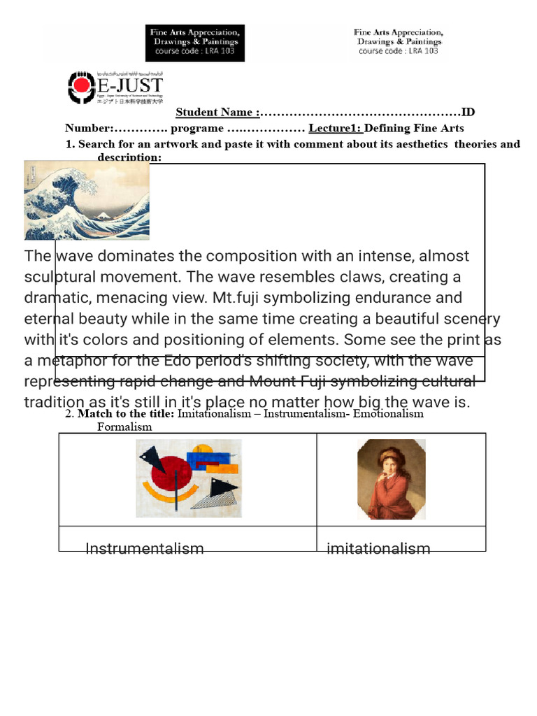 Fine Arts Lecture: Aesthetics & Theories | PDF
