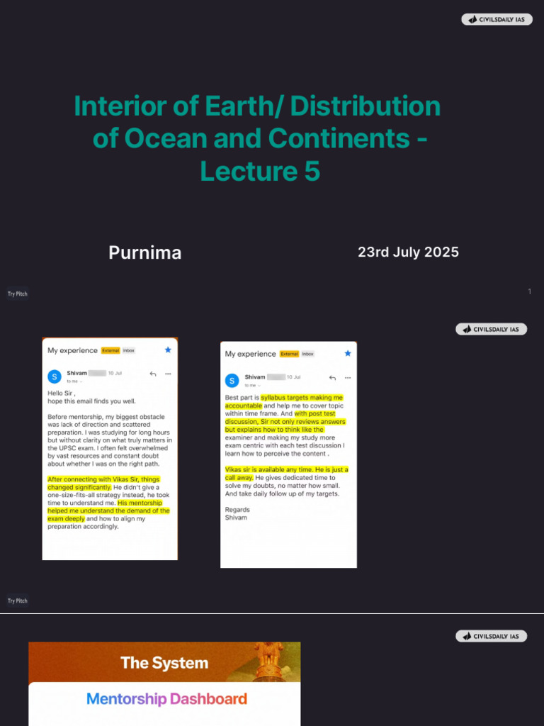 Lec05 - Geography Foundation Purnima Ma Am CD | PDF | Earth | Crust ...