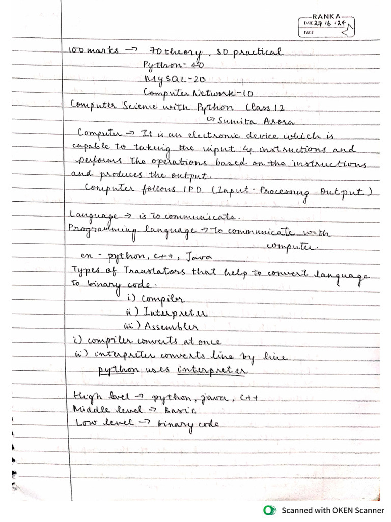 Comp. Science Notes | PDF