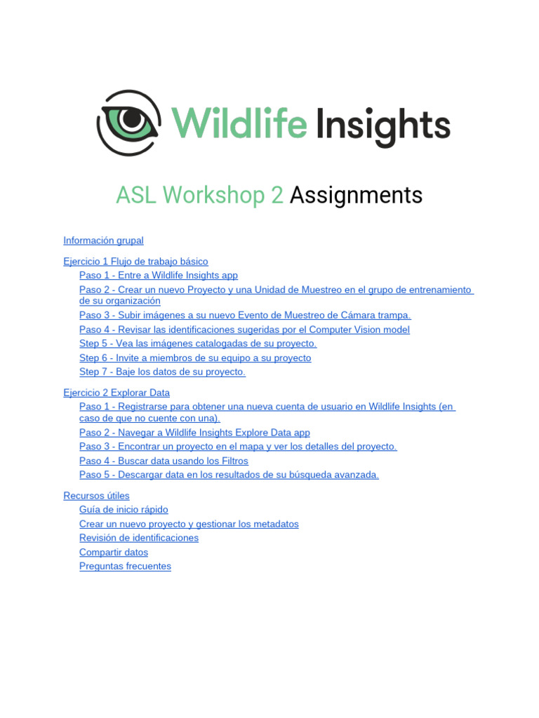 ASL Workshop #2 Day 1 Assignments - ESPAÑOL | PDF | Aplicación movil ...