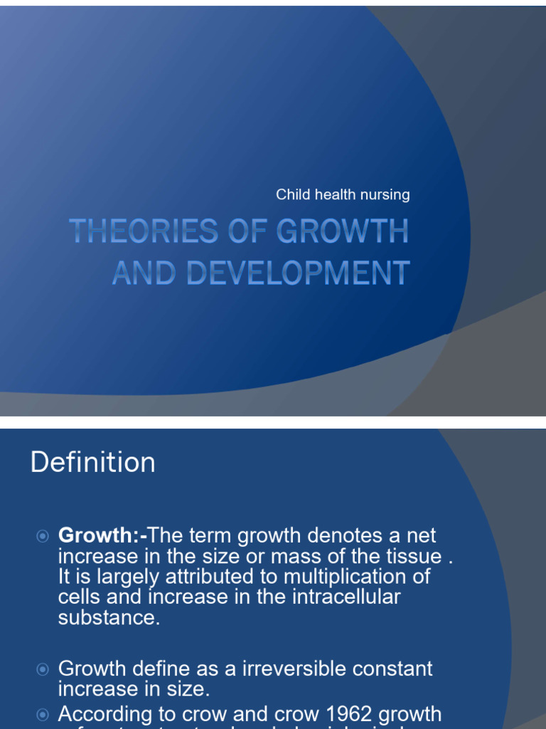Growth and Development Theories | PDF | Psychological Concepts | Human ...
