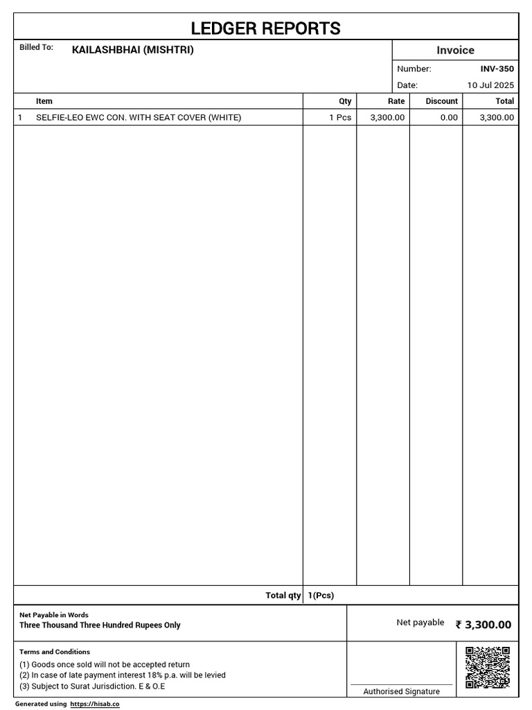 Invoice INV 350 | PDF