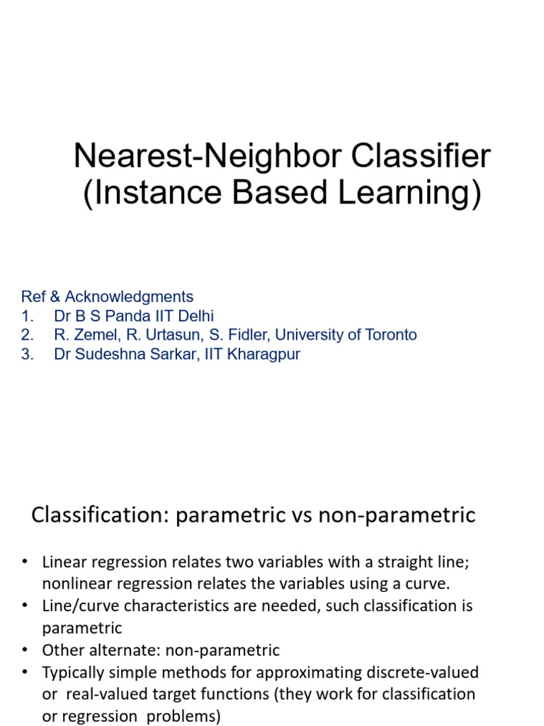 Nearest-Neighbor Classifier Overview | PDF | Statistical Classification ...