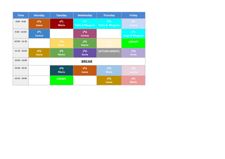 Timetable | PDF