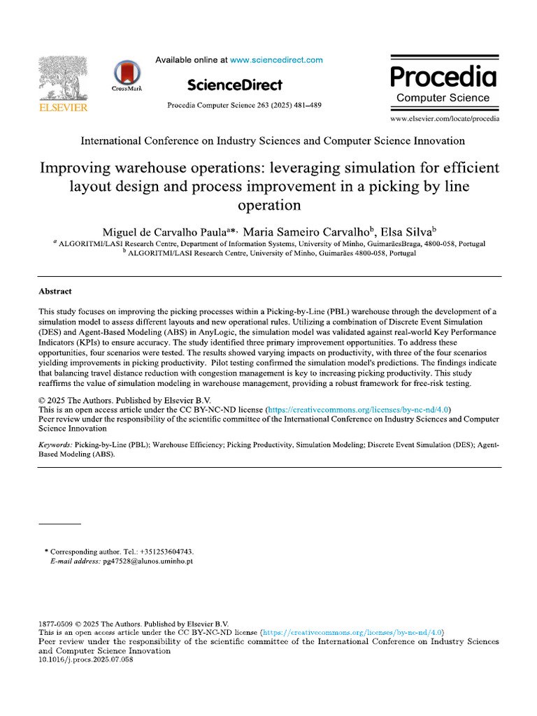 Improving Warehouse Operations Leveraging Simulation For Efficient ...