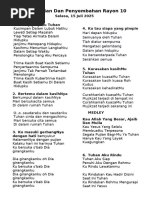Lirik Lagu Rohani "Sungai Sukacita" | PDF