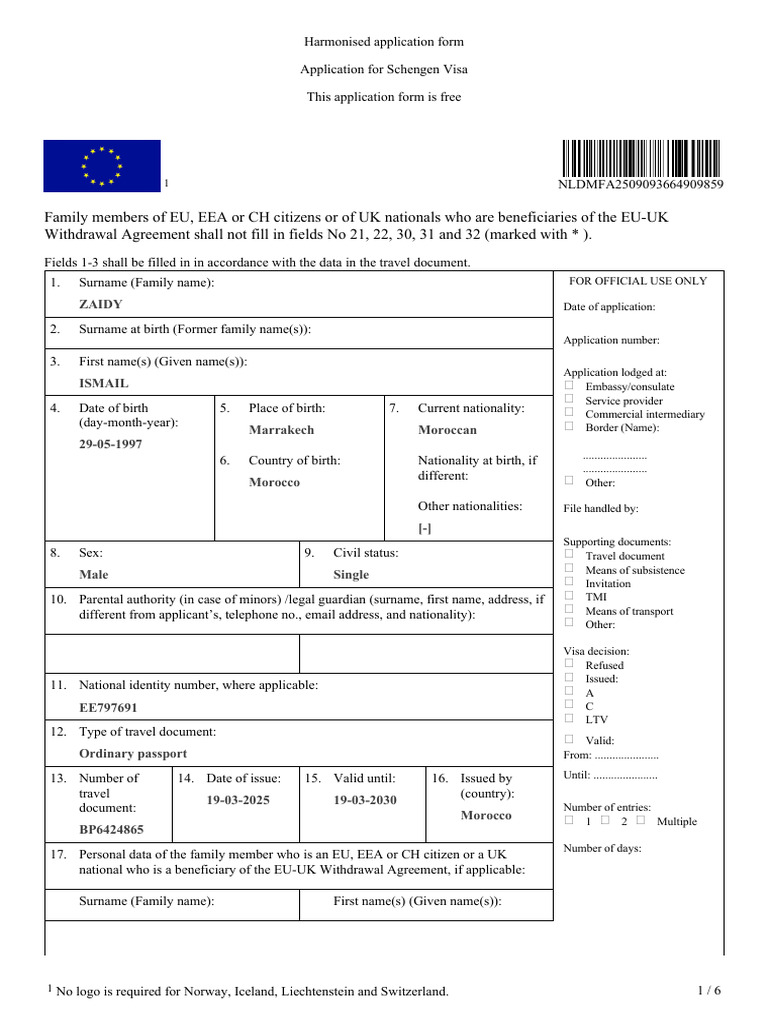 Schengen Visa Application Form Guide | PDF | Travel Visa | Justice