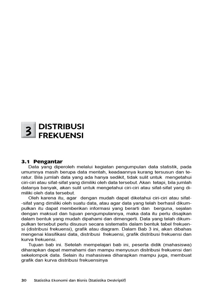 Panduan Distribusi Frekuensi Data Statistik | PDF