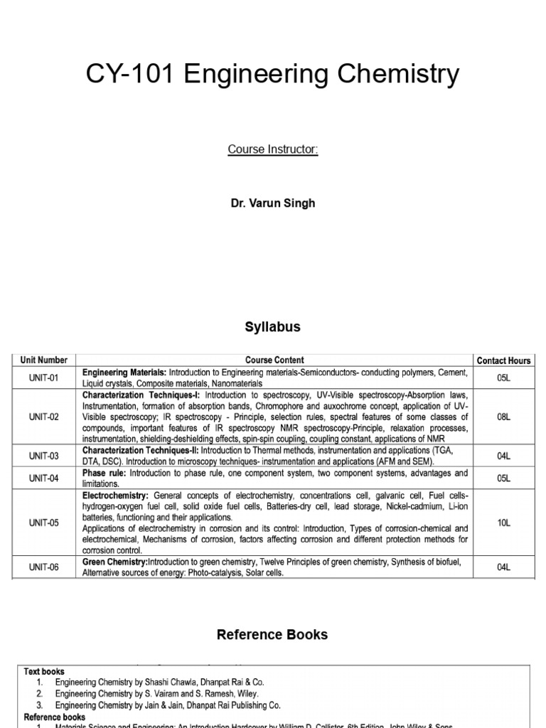 I Am Sharing 'CY-101 Lecture 1' With You | PDF | Redox | Electrode