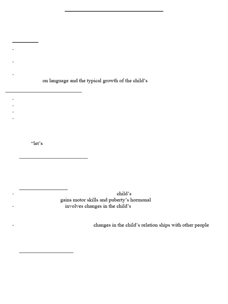 Cognitive and Language Development Summary Part 1 - Rasha Thebian | PDF ...
