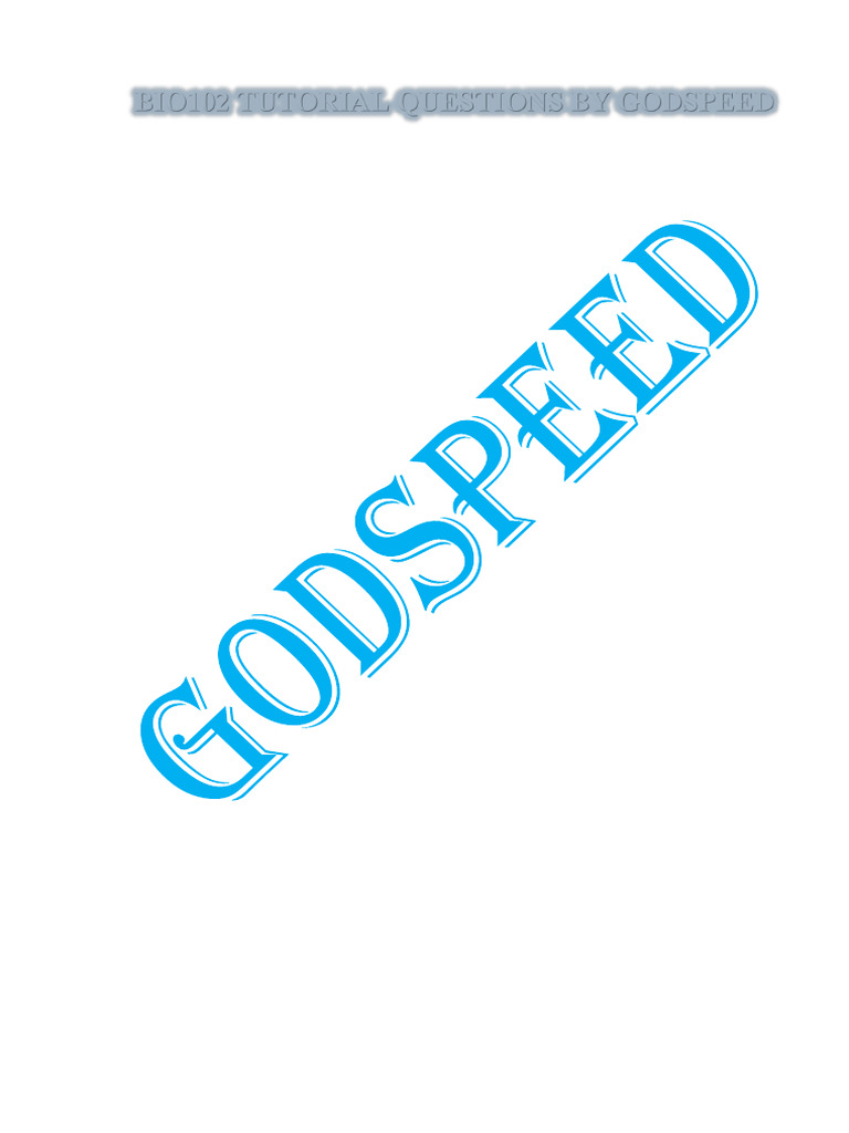 Bio 102 Tutorial Questions by Godspeed | PDF | Protozoa | Mollusca