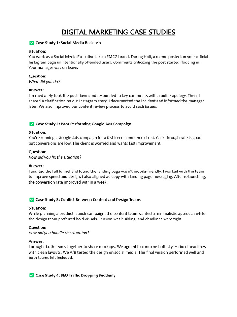 Digital Marketing Case Studies | PDF | Search Engine Optimization ...
