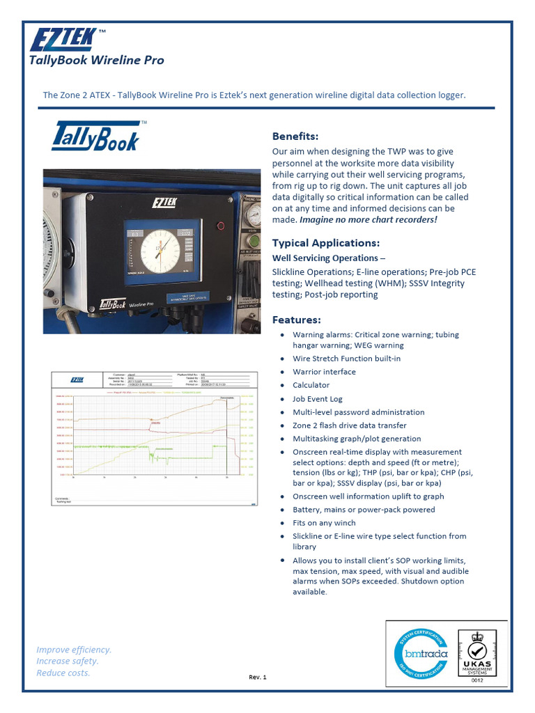 TallyBook Wireline Pro: Data Logger Solutions | PDF | Usb | Laptop