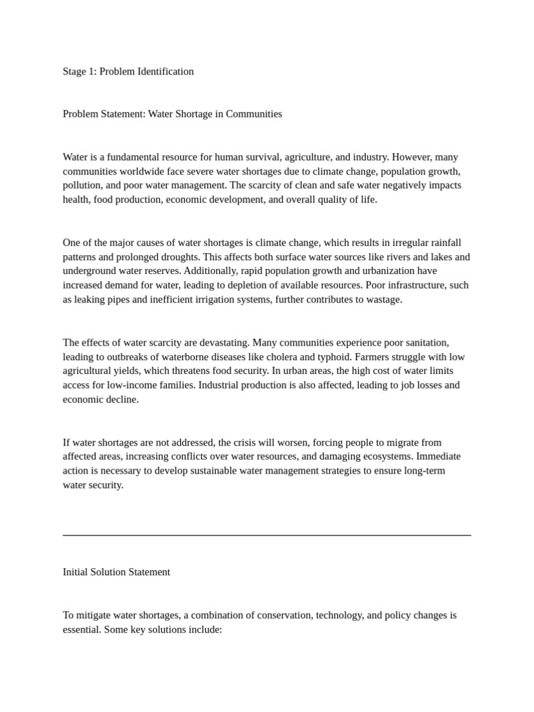 English Project Matthew Rusike | PDF | Water Conservation | Water Scarcity