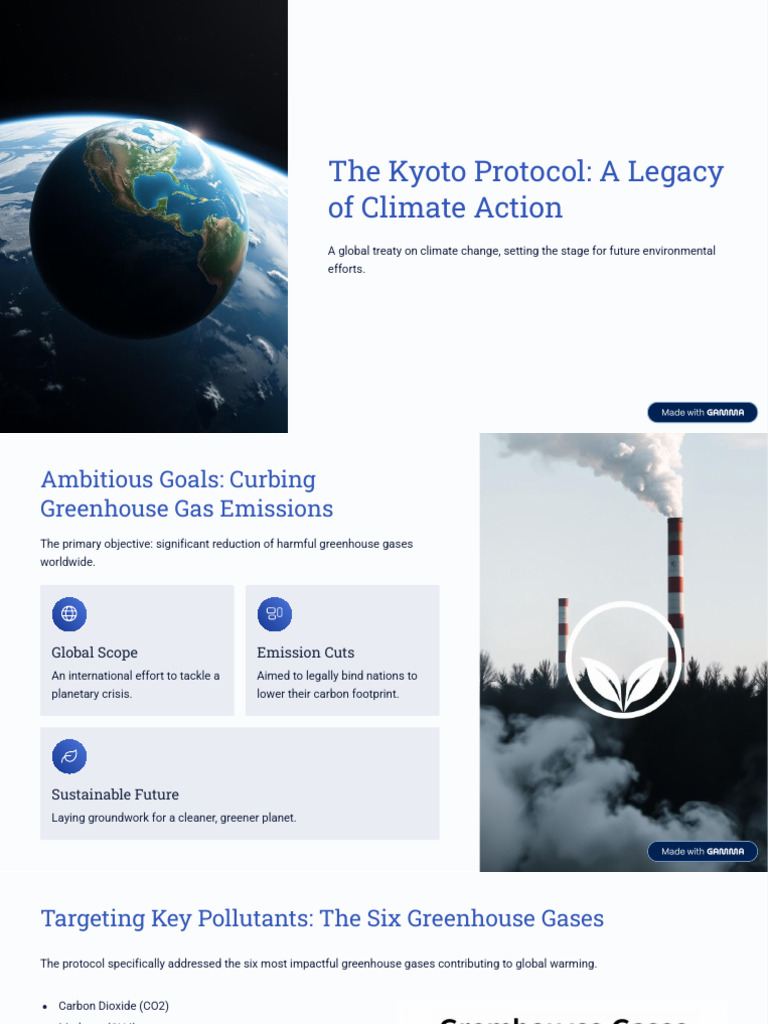 The Kyoto Protocol A Legacy of Climate Action | PDF | Kyoto Protocol ...