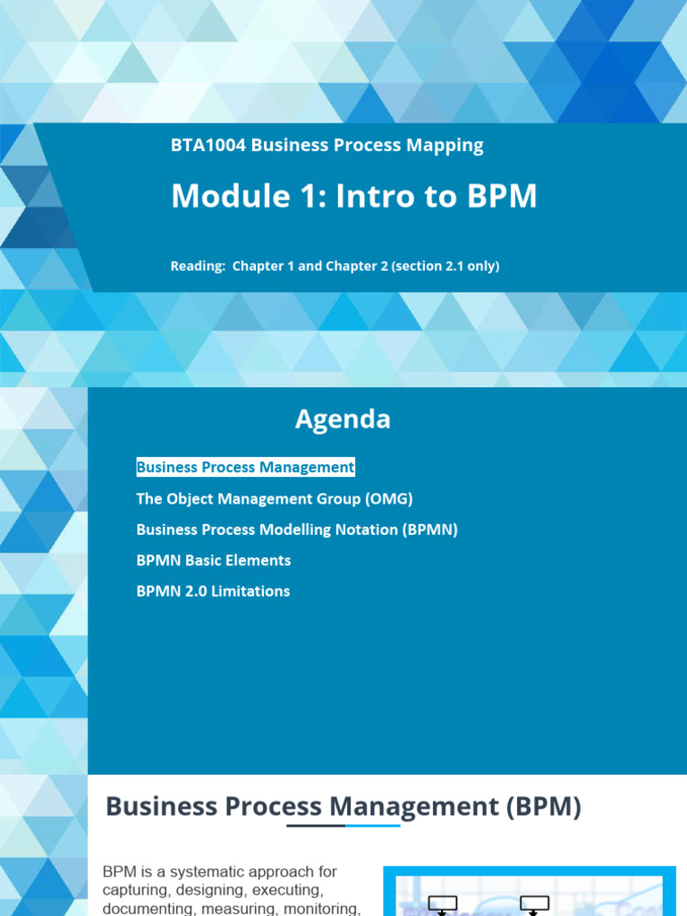 Module 1 - Real Life Business Process Management Introduction | PDF ...