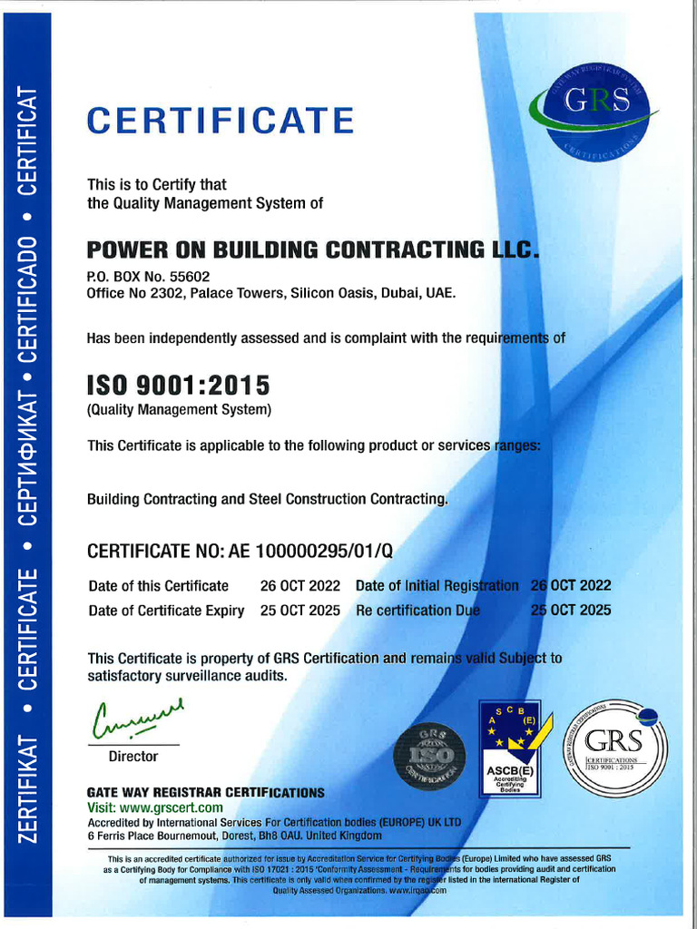 ISO Quality Management System | PDF