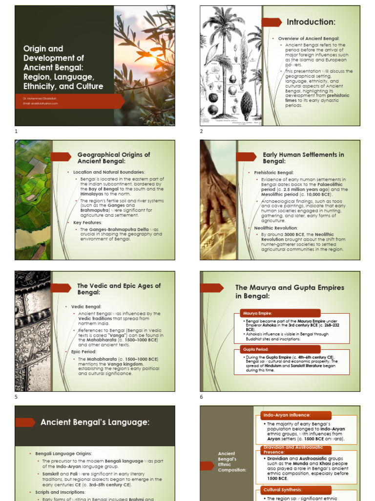Origins of Ancient Bengal's Culture | PDF | Bengal | Mughal Empire