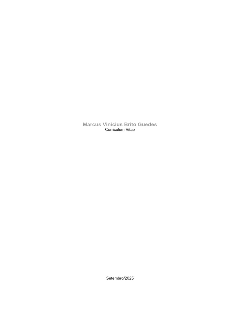 Marcus Vinicius Brito Guedes - Curriculo Vitae | PDF | Arqueologia | Brasil