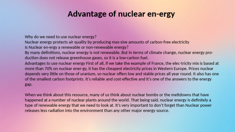 Nuclear Energy Advantage | PDF