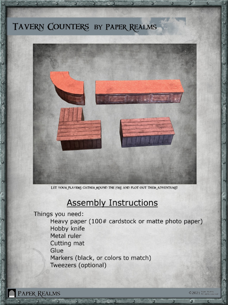 DIY Tavern Counter Assembly Guide | PDF | Adhesive