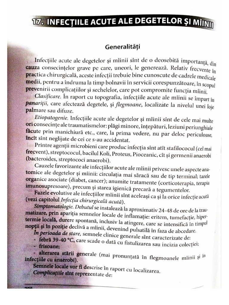Panarițiu, Flegmonul | PDF