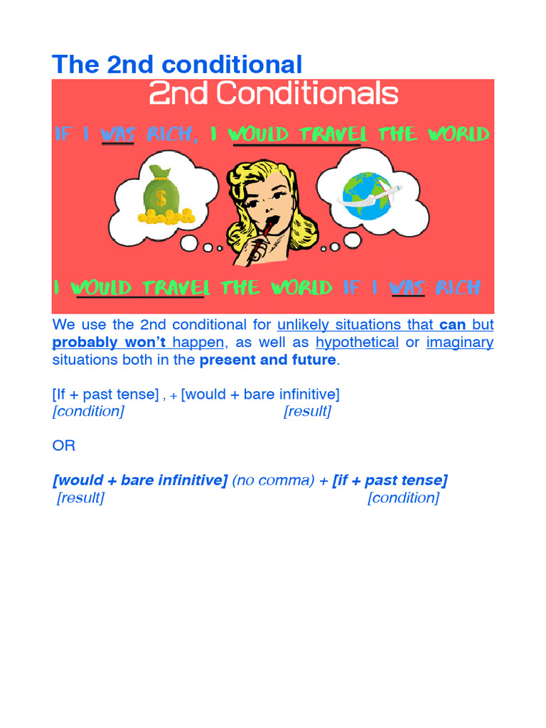 Second and Third Conditional | PDF | Language Mechanics | Syntax