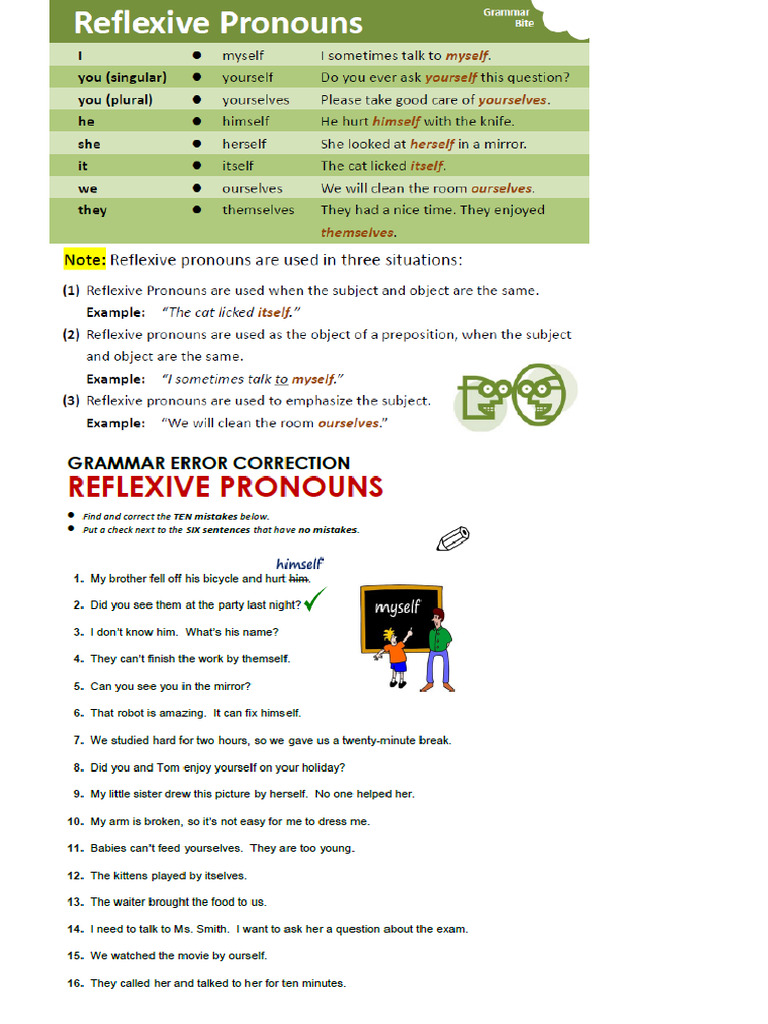 Reflexive Pronouns | PDF