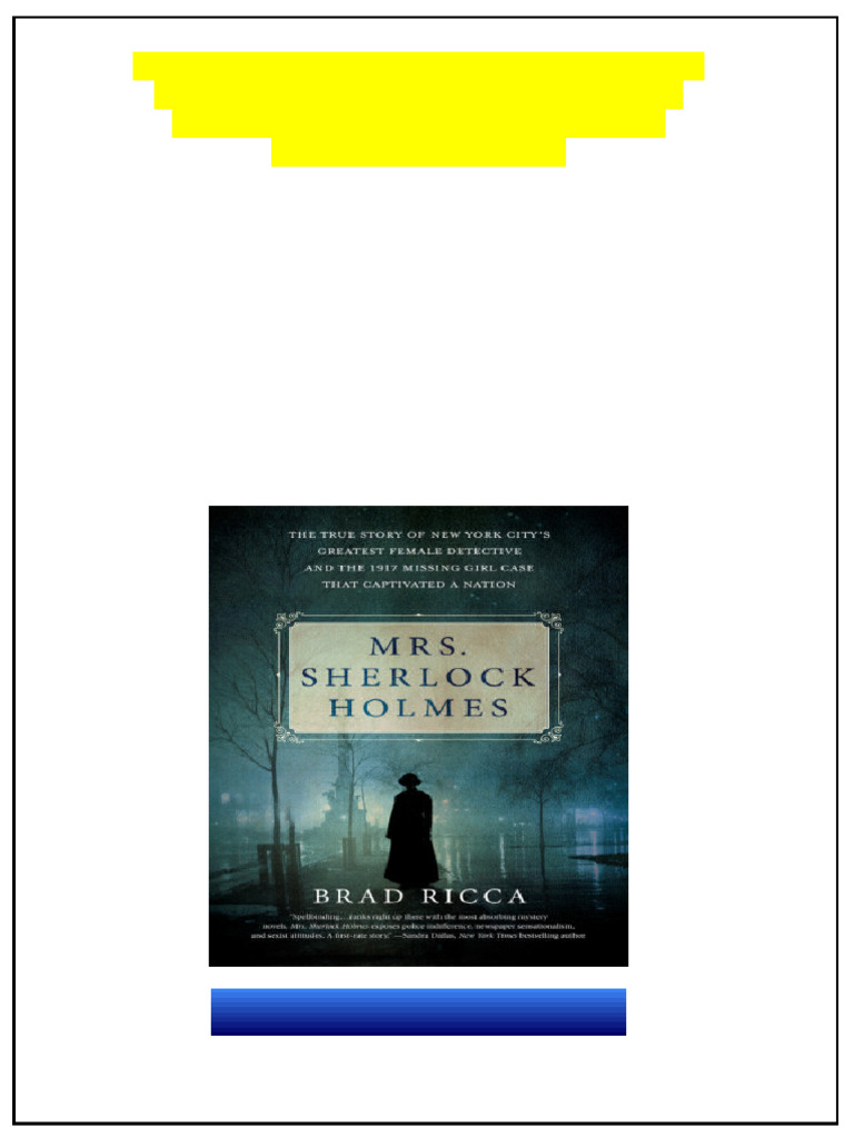 Mrs Sherlock Holmes the true story of New York City s greatest female ...