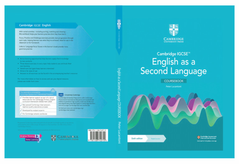 1 - Cambridge IGCSE English As A Second Language Course Book Cover | PDF