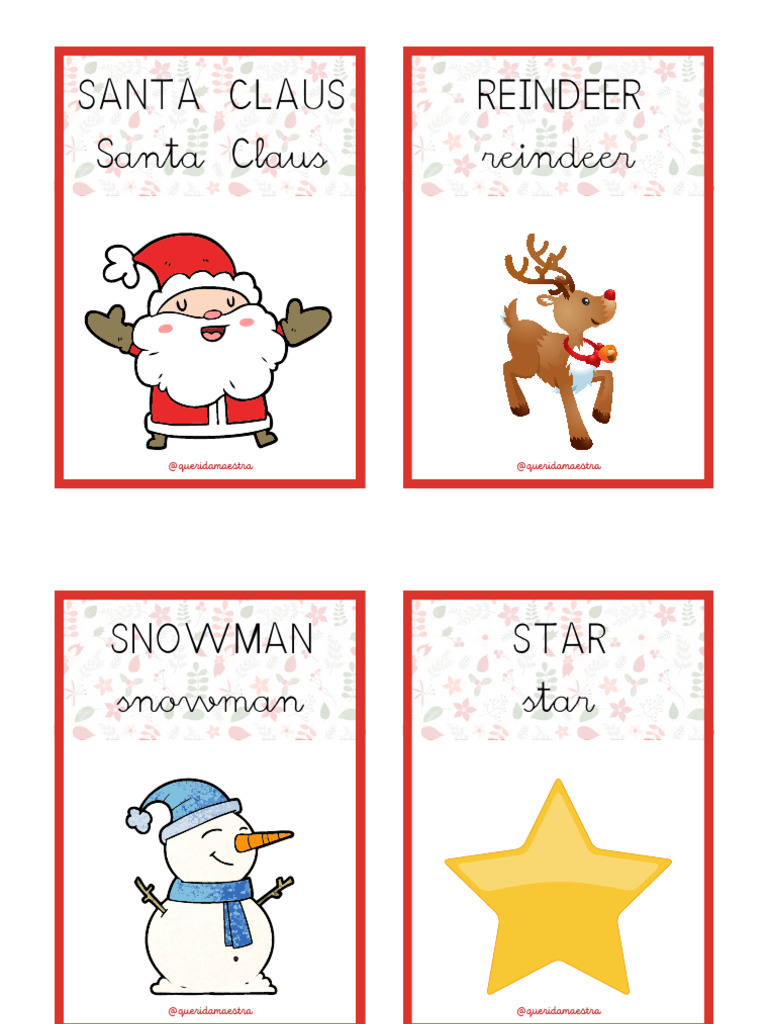 Flashcards Navidad | PDF
