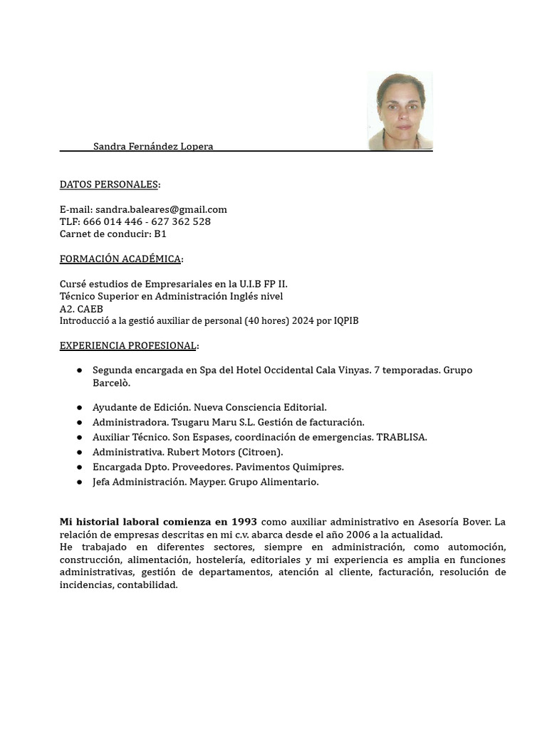 CV SANDRA | PDF