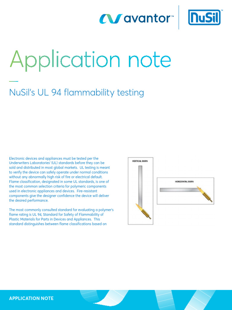 UL 94 Flammability Testing Overview | PDF | Polymers | Materials