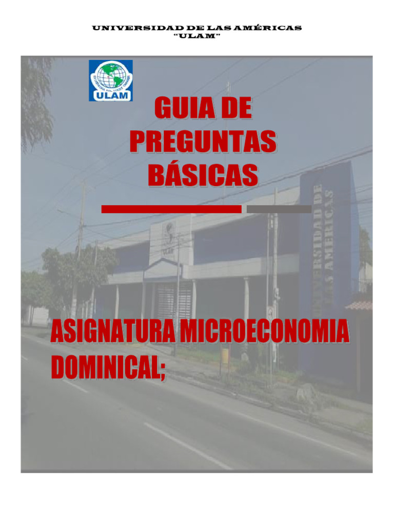 Guia de Preguntas Para Primer Parcial de Microeconomia 1er Cuatrimestre 2025 | PDF | Mercado ...