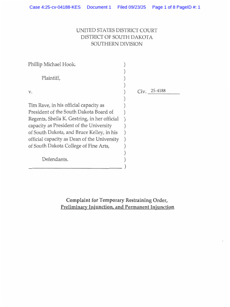 Phillip Michael Hook's Lawsuit | PDF