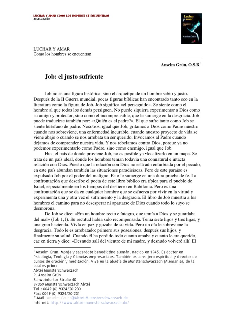 La 12-Job El Justo Sufriente | Descargar gratis PDF | Libro de trabajo ...