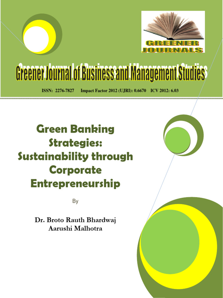 Green Banking Strategies Sustainability | PDF | Entrepreneurship ...