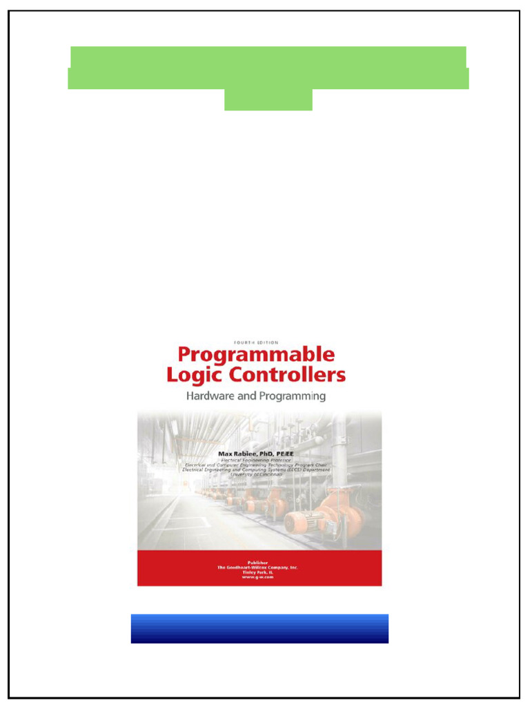 Programmable Logic Controllers Hardware and Programming 4th Edition Max ...