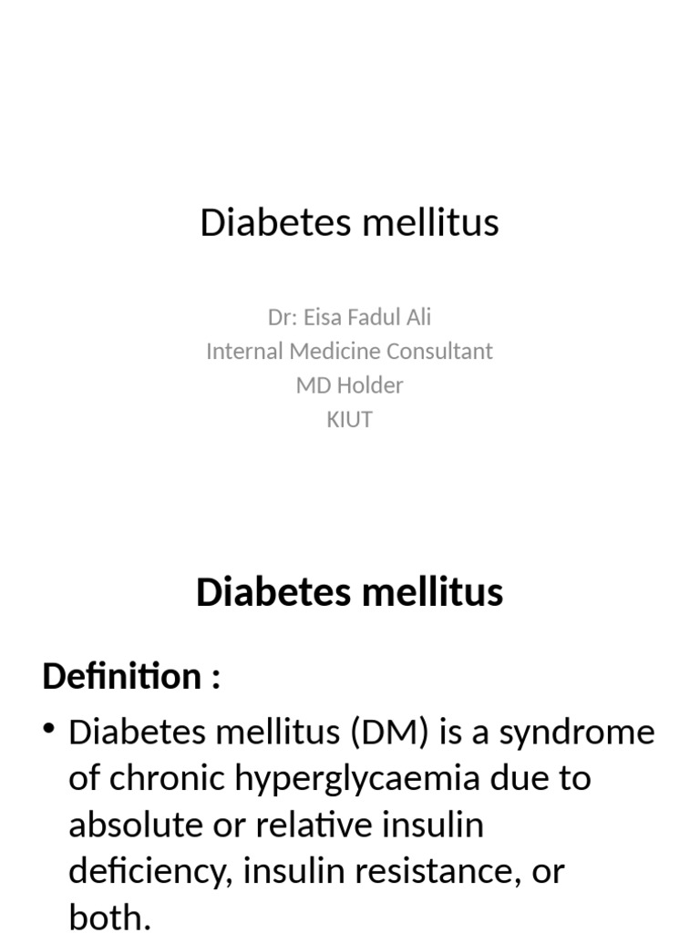Understanding Diabetes Mellitus Types | PDF | Diabetes | Prediabetes