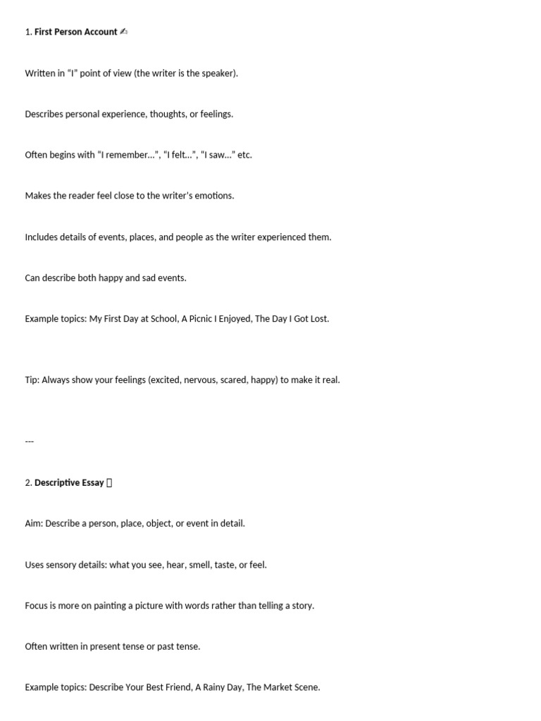 Difference Between Three Forms of Essays | PDF