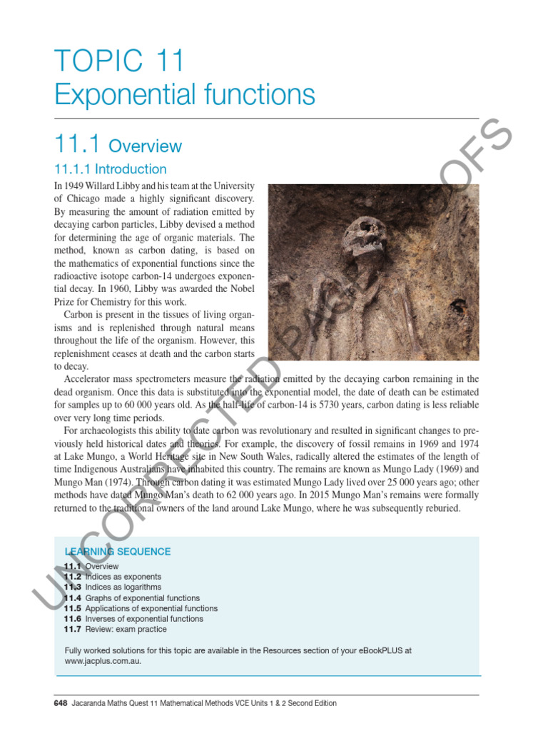 Exponential Functions Overview and Applications | PDF | Radiocarbon ...