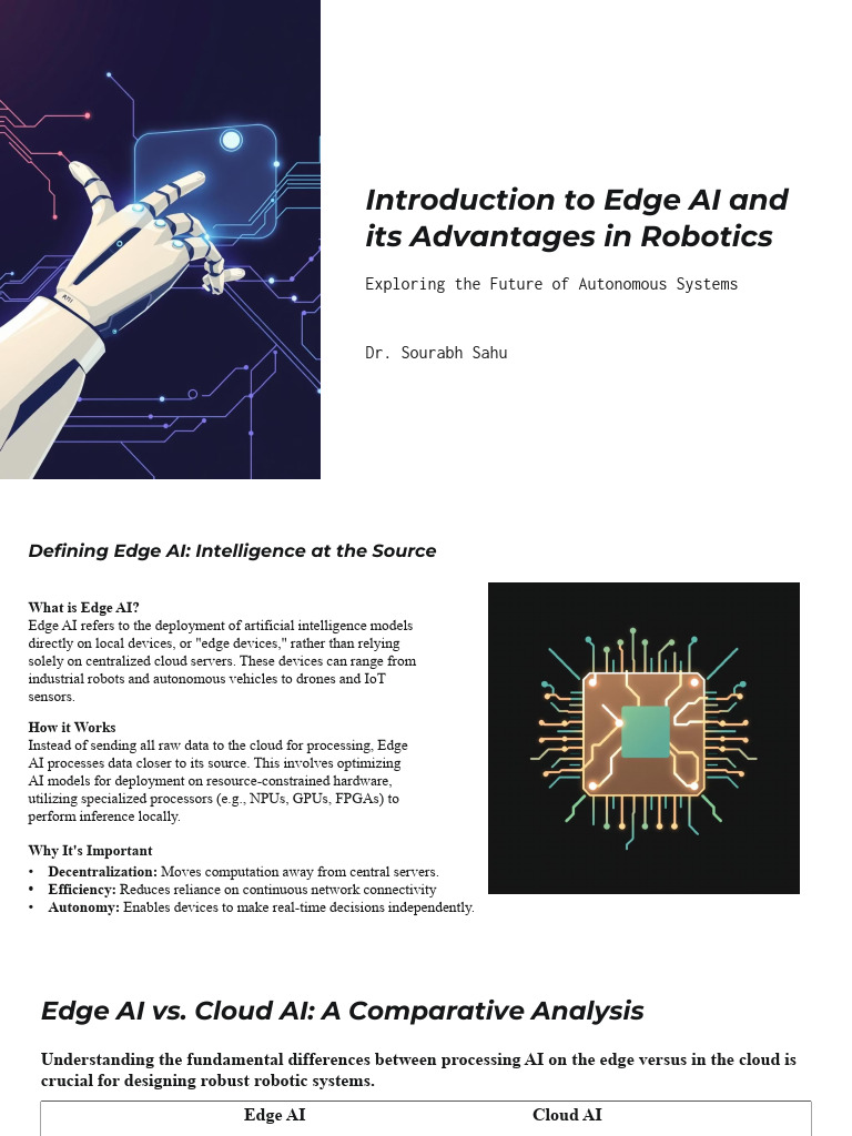 Unit 1 Introduction To Edge AI and Its Advantages in Robotics | PDF | Artificial Intelligence ...