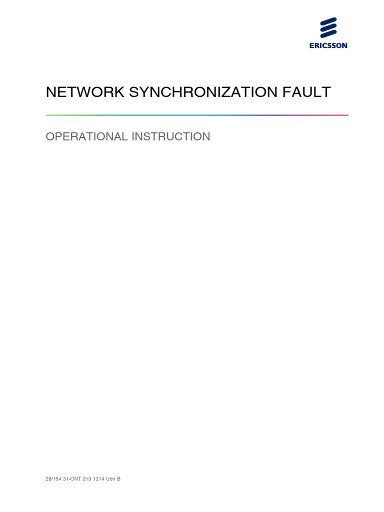 Network Synchronization Fault Guide | PDF | Clock | Synchronization