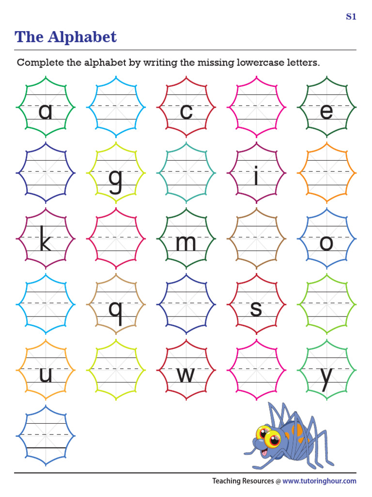 Missing Lowercase Letters 1 | PDF