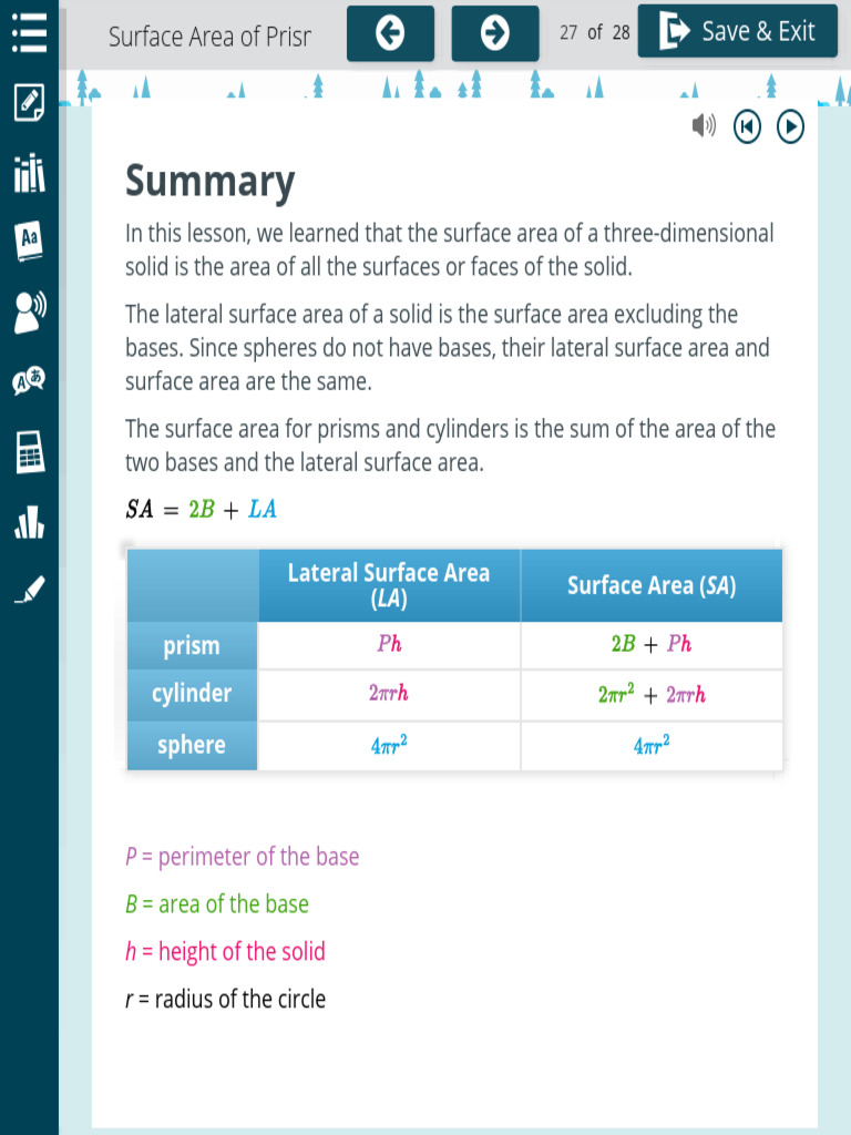 Surface Area of Prisms, Cylinders, and Spheres Tutorial | PDF