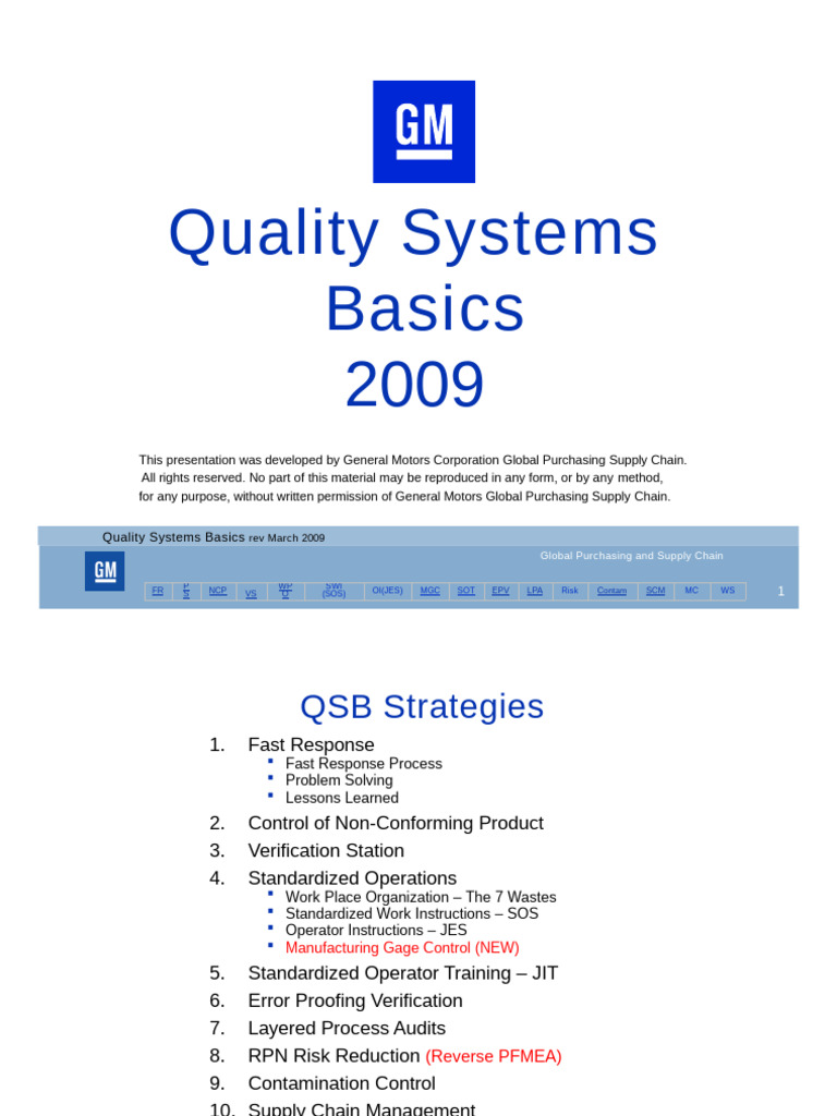 Quality Systems Basics Overview | PDF | Supply Chain | Supply Chain ...
