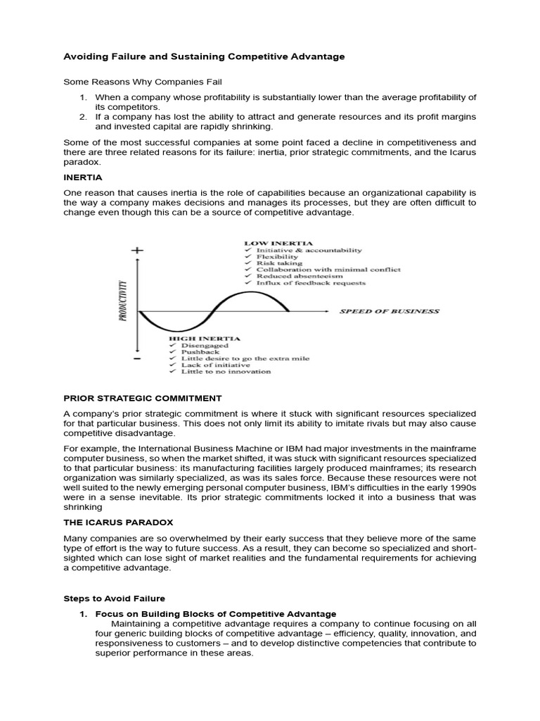 Sustaining Competitive Advantage Strategies | PDF | Competitive ...