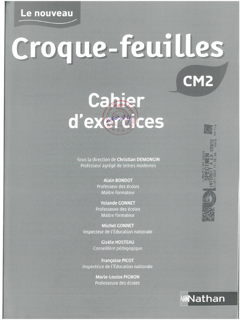 Croque Feuilles (Exercices) البرتقالي | PDF